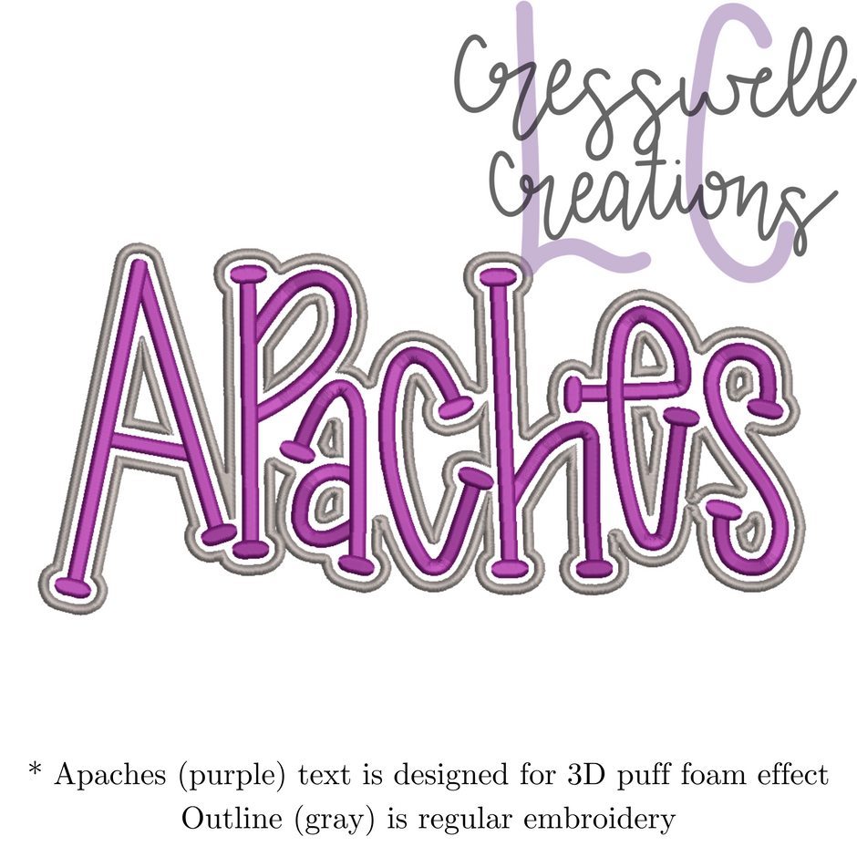 3D Puff Embroidery Designs – Cresswell Creations