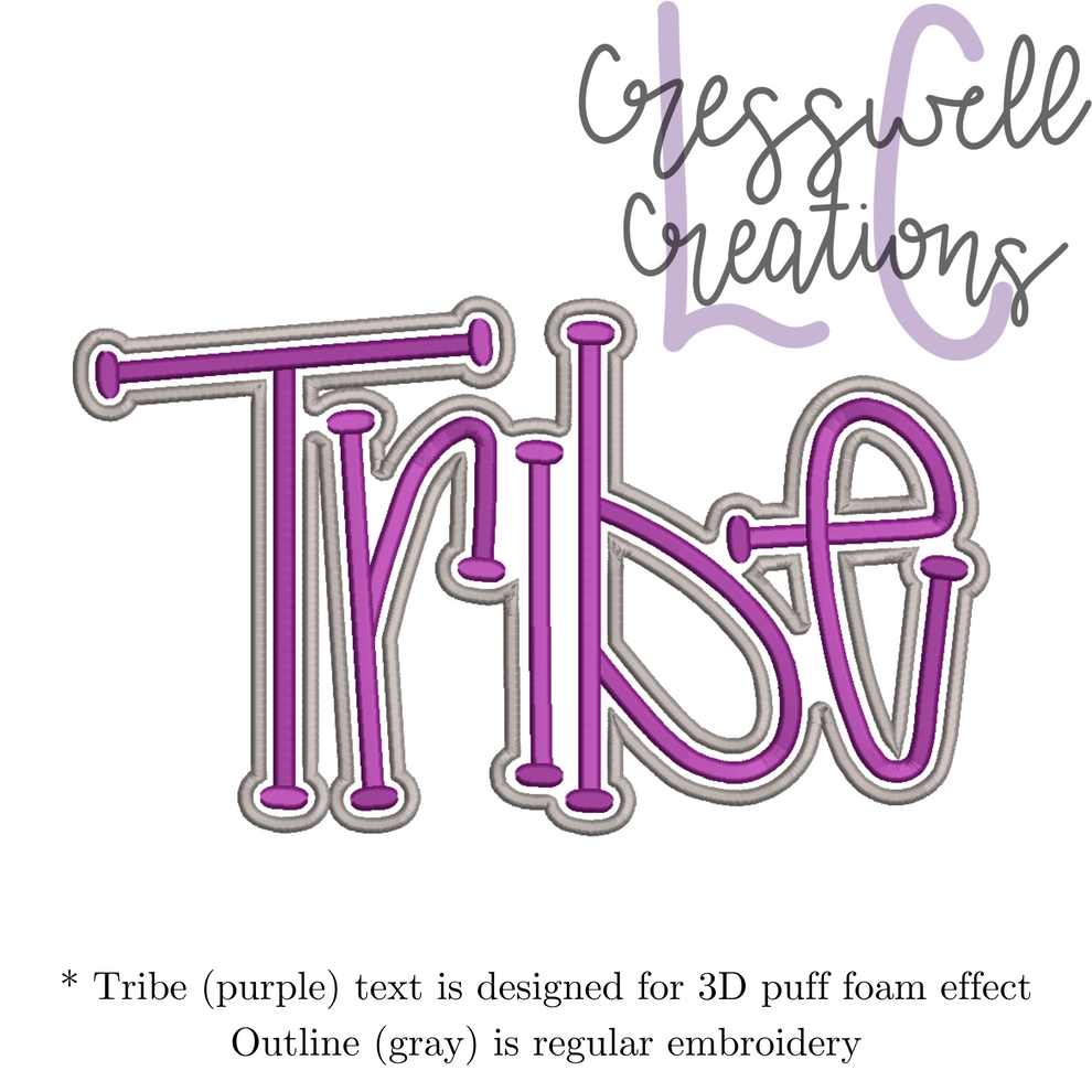 Tribe 3D Puff Machine Embroidery Design – Cresswell Creations