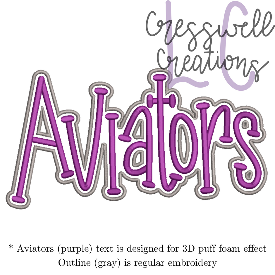 3D Puff Embroidery Designs – Cresswell Creations
