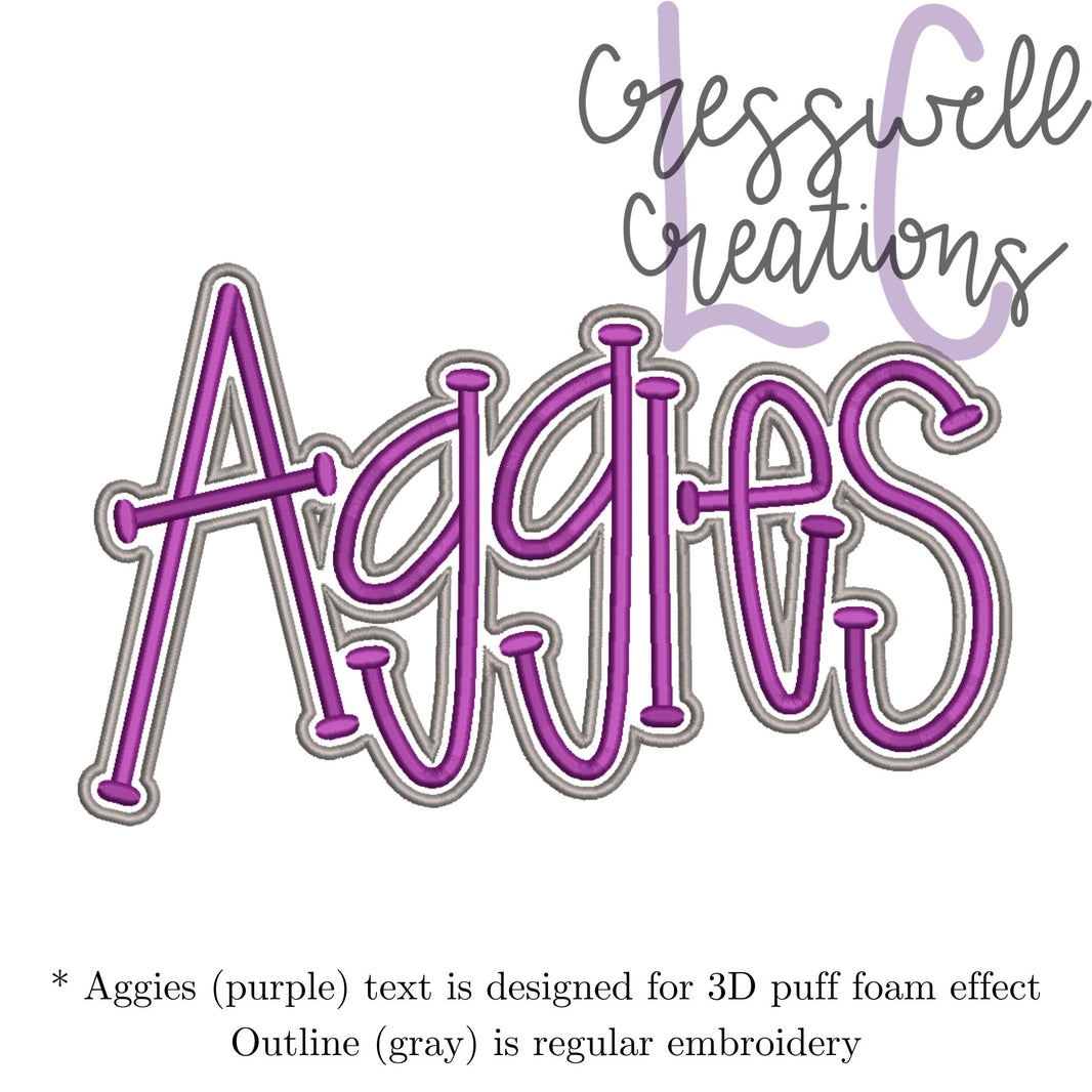 3D Puff Embroidery Designs – Cresswell Creations