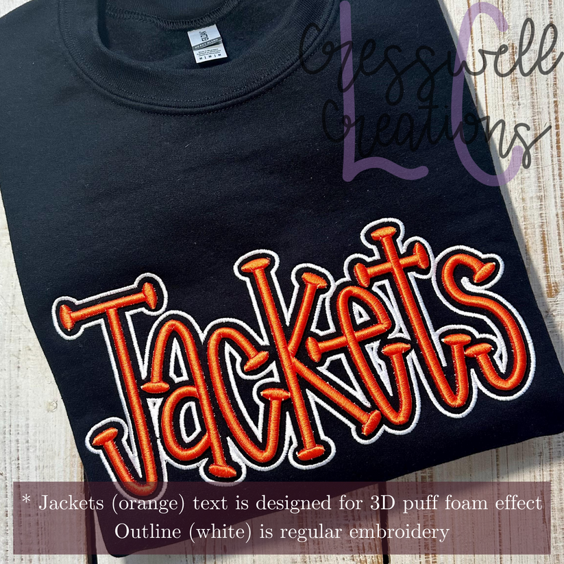 Jackets 3D Puff Machine Embroidery Design – Cresswell Creations
