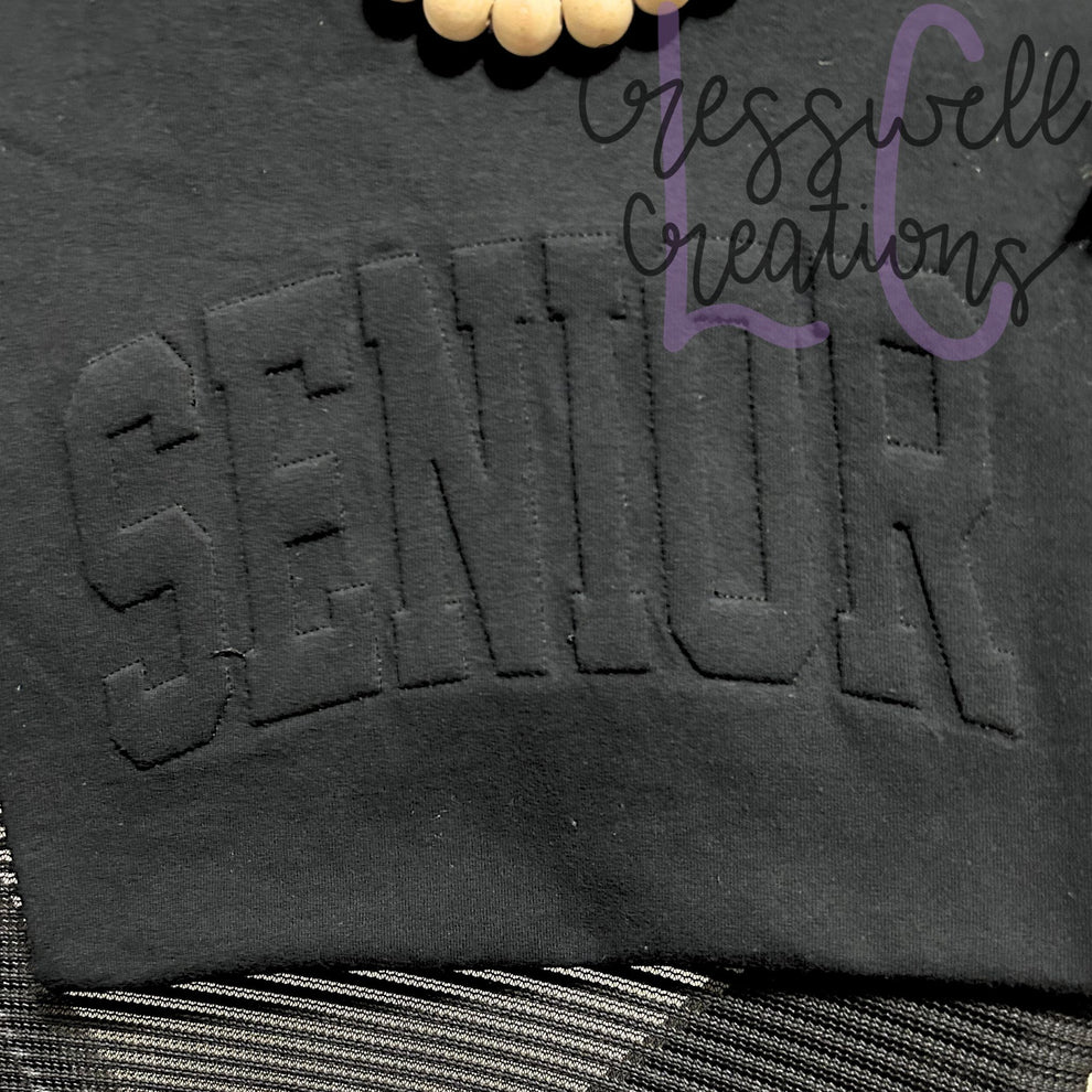 Senior Embossed 3D Puff Machine Embroidery Design – Cresswell Creations